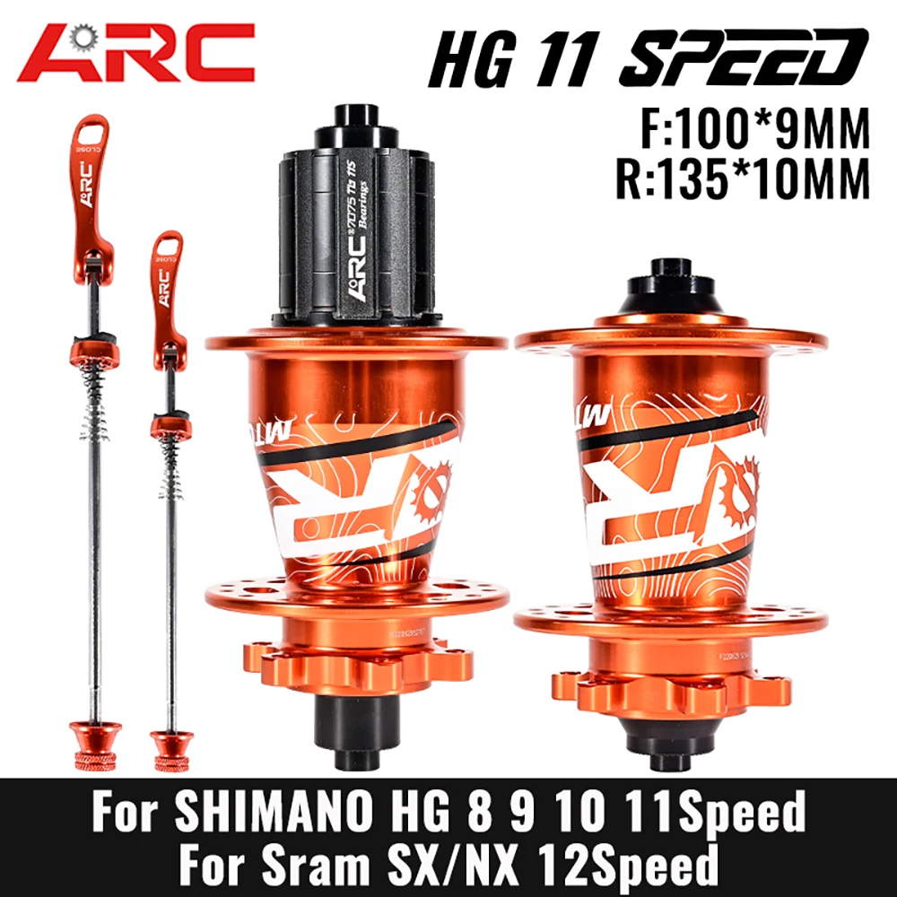 Arc 039 Mtb Hub 6 Pawls Front 9x100 15x100 Rear 10x135 12x142 Nbk ...