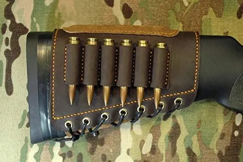 Shotgun Stock Shell Holder Leather