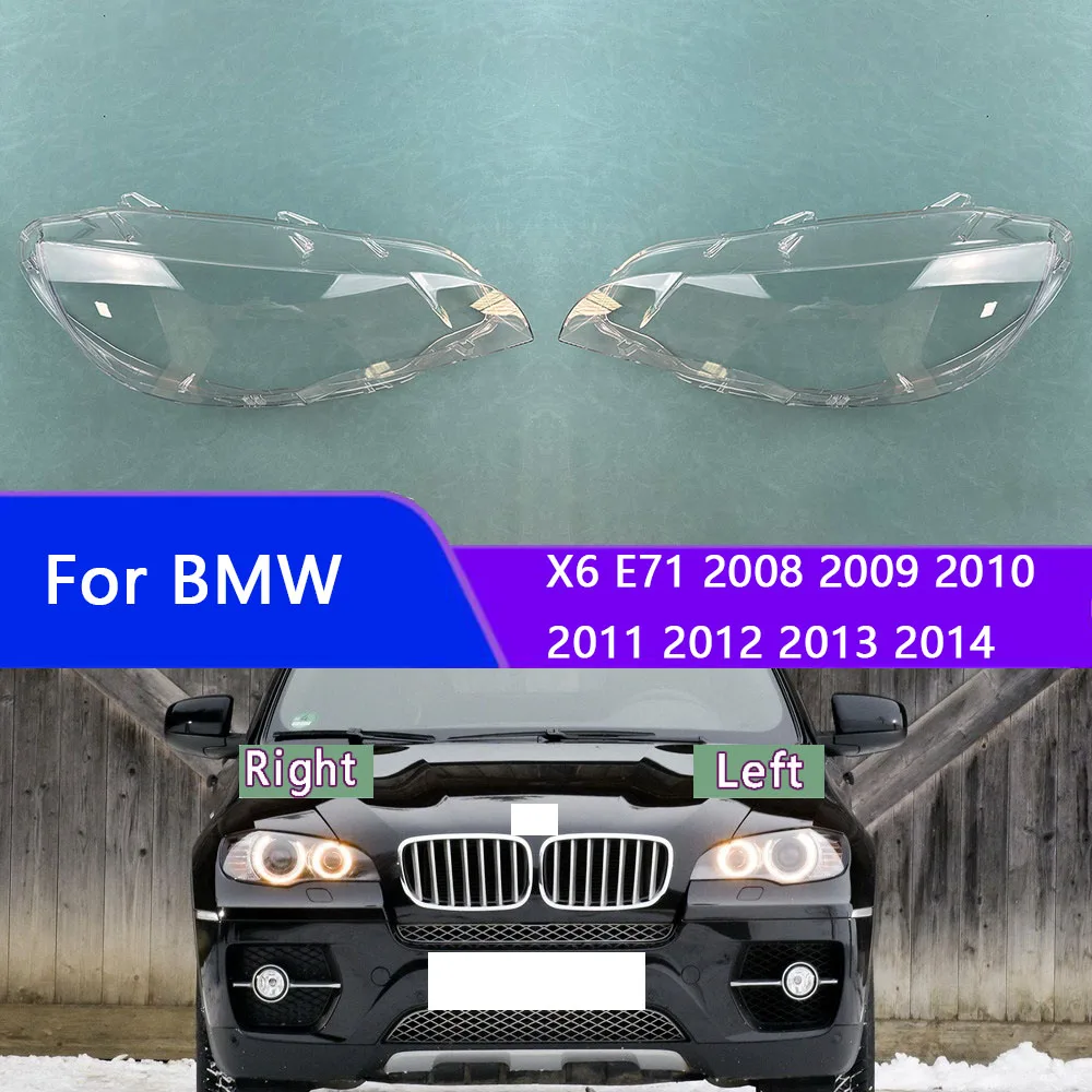 For BMW X6 E71 2008 2009 2010 2011 2012 2013 2014 Headlight Cover Shade ...
