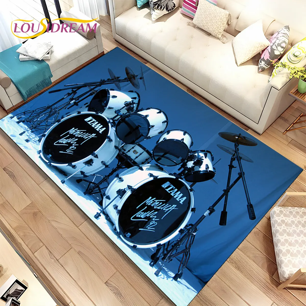Drum-Kit-Music-Drum-Set-Instruments-Area-Rug-Carpet-Rug-for-Home-Living ...