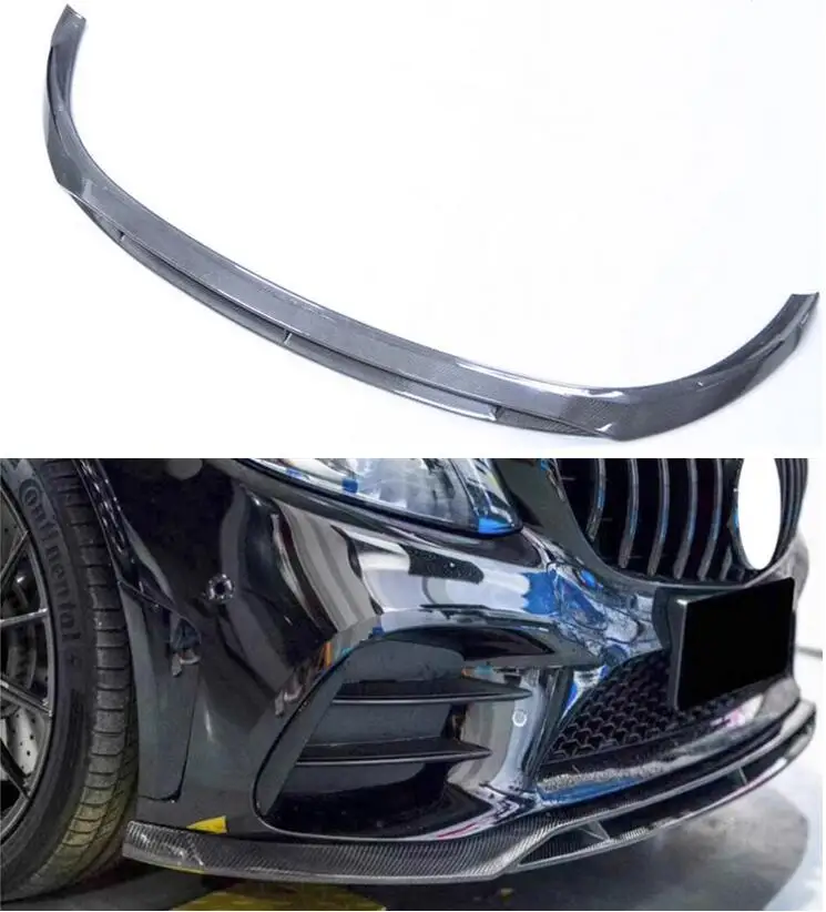 Carbon-Fiber-Front-Lip-Splitters-Bumper-Flaps-Spoiler-Cover-For ...