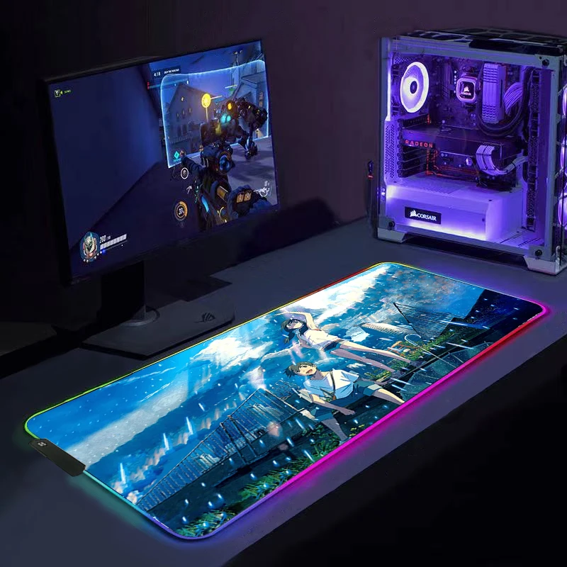 Anime-Tenki-No-Ko-Mouse-LED-High-Speed-Computer-Accessories-Desk-Mat ...