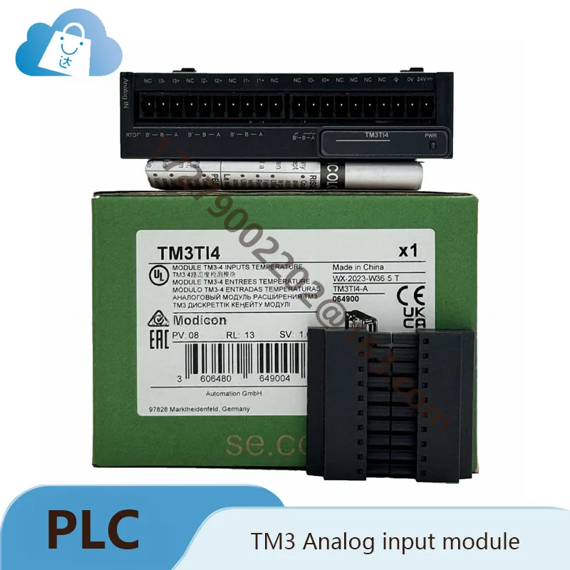 Novo original, módulo de entrada analógica Modicon TM3 PLC, TM3AI4 ...