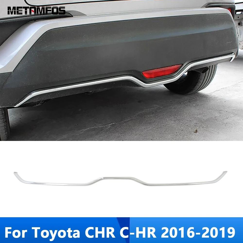 Tail Bumper Trim For Toyota Chr C-hr 2016-2018 2019 Chrome Rear Lower ...