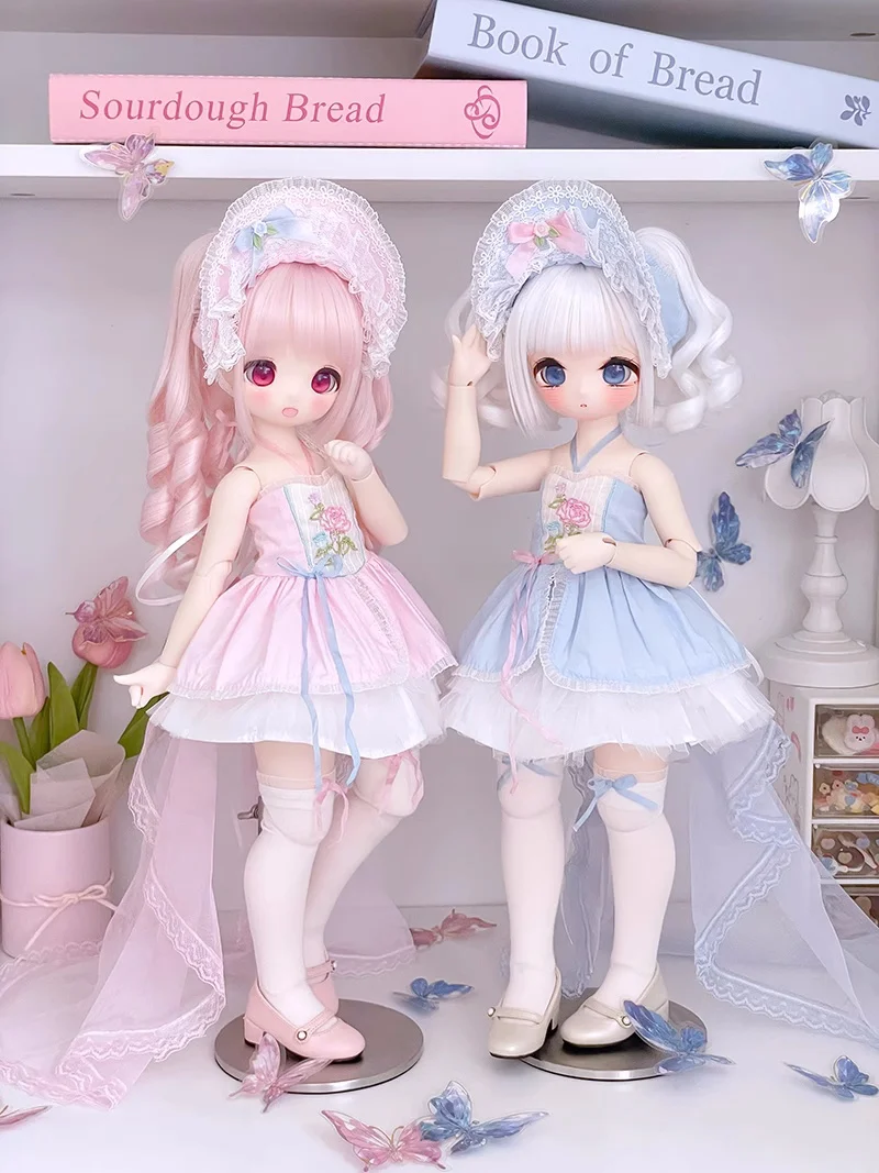 BJD-Doll-clothes-suitable-for-1-4-size-pink-blue-Rose-Ballet-Group ...