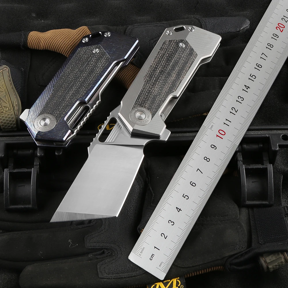 TWO-SUN-TS500-Folding-Knife-D2-Blade-Tactical-Titanium-Alloy-Handle ...