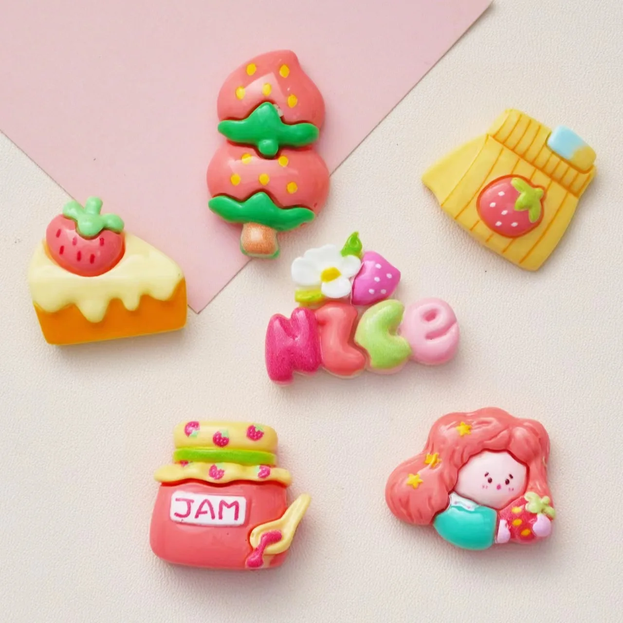 10pcs-Resin-Patch-Dessert-Strawberry-Girl-Series-Creative-New-DIY ...