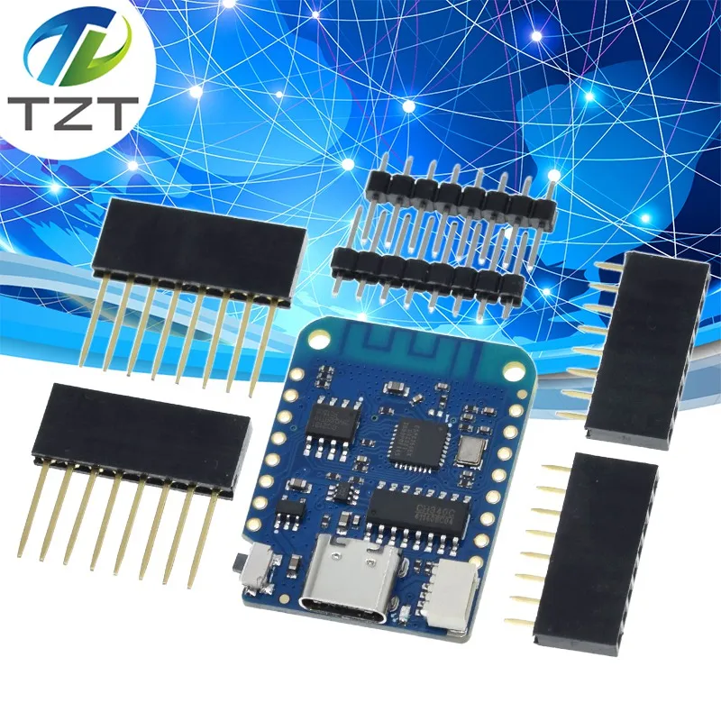 WEMOS D1 Mini V4.0.0 TYPE-C USB WIFI Internet of Things Board based ...