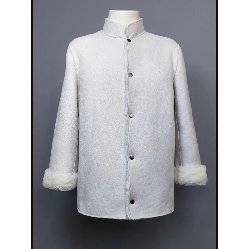 Natural Wool Winter Warm Sheep Skin Coat Thickened Wool Liner Genuine ...