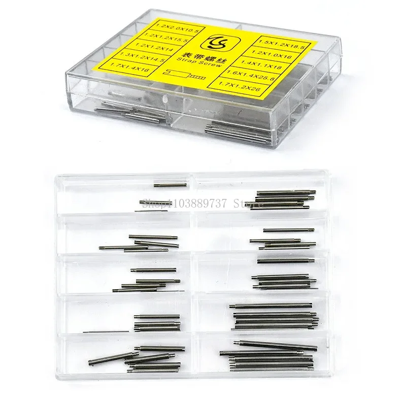 100-50pcs-Screws-Rod-for-Rolex-Stainless-Steel-Watch-Strap-Link-Metal ...