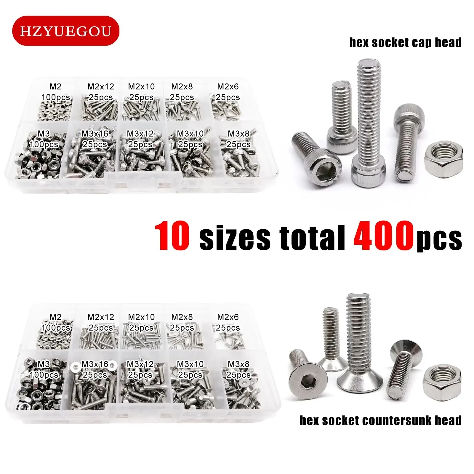 Kit-de-m-lange-de-boulons-t-te-hexagonale-couvercle-six-pans-creux-seau ...