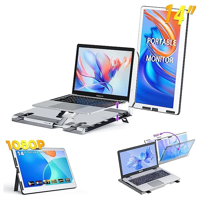 Kwumsy-Portable-Monitor-Extension-Portable-Double-Screen-Monitor-For ...