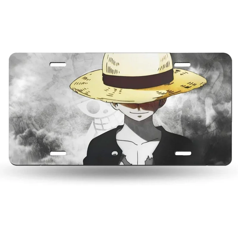 Luffy-License-Plate-Frames-Anime-License-Plate-Auto-Tag-Plate-Car-Tag ...