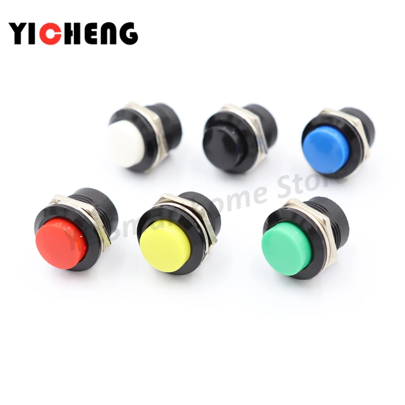 6-pcs-Momentary-SPST-NO-Round-Cap-Push-Button-Switch-AC-6A-125V-3A-250V ...