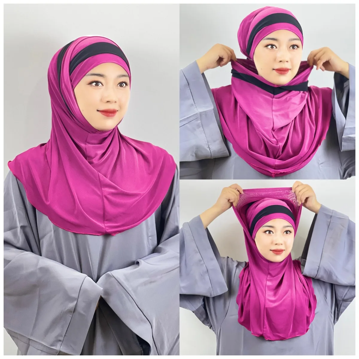 Amira Hijab Women Islamic Head Scarves 2 In 1 Hijab Scarf 2 Piece ...