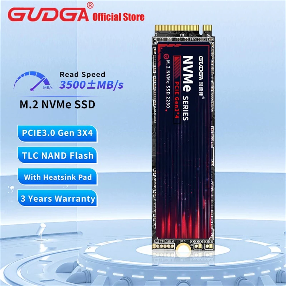 GUDGA SSD NVMe M2 PCIe 3.0 512G 1TB 2TB 256G 128G Ssd 2280 M.2 NVMe TLC Disco duro Unidad ...