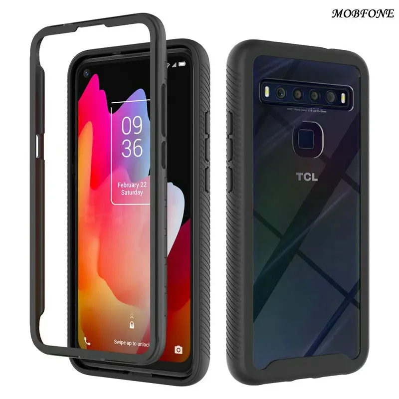 Case For Tcl 10l 10 L 20s 20l+ Rugged Armor Shockproof Frame Clear Back ...