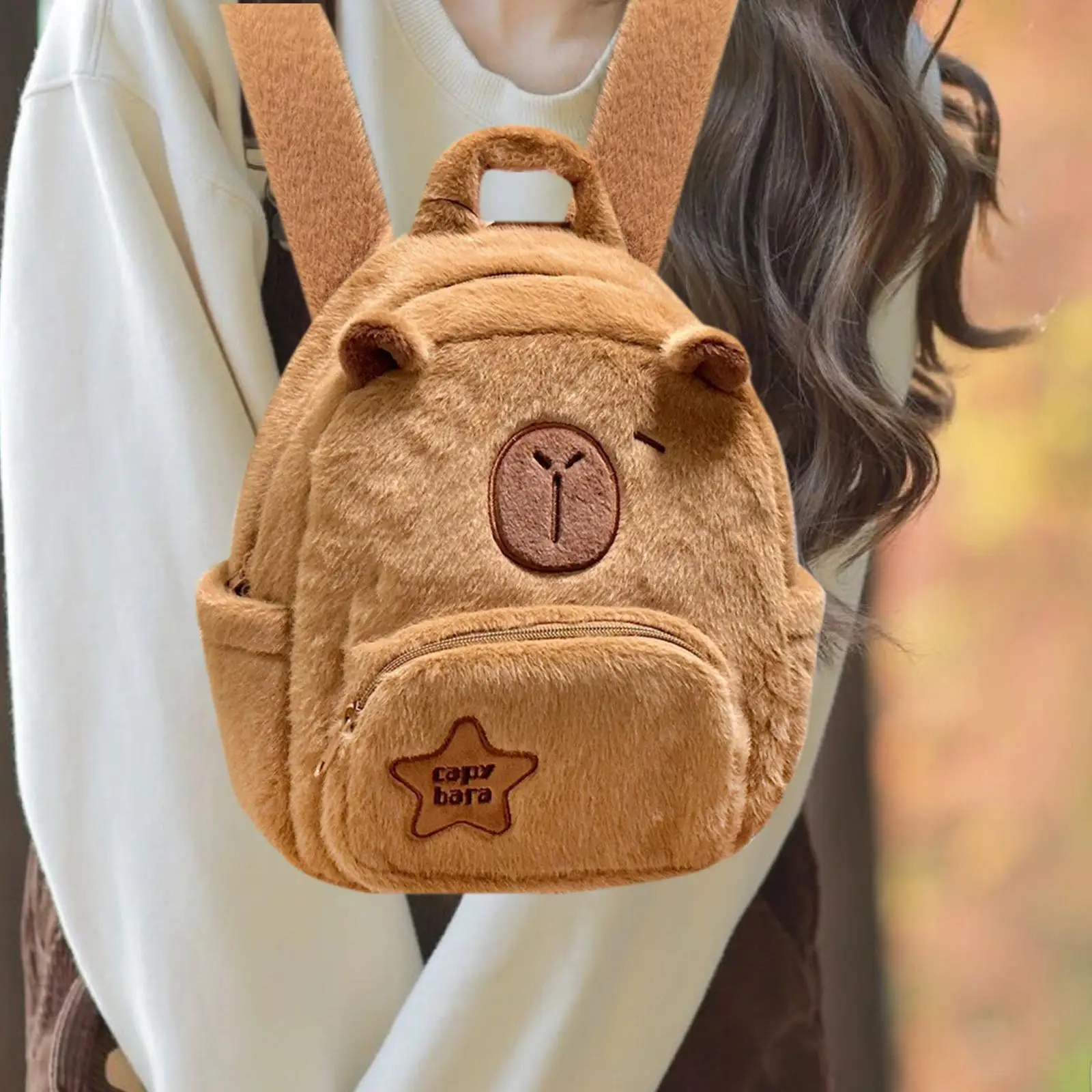 Capybara-Plush-Backpack-Fashion-Cute-Rucksack-Travel-Backpack-Cartoon ...