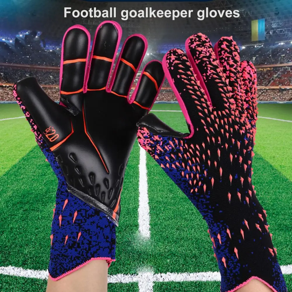 1 Pair Soccer Goalie Gloves Wear-resistant Impact Resistant Non-slip ...