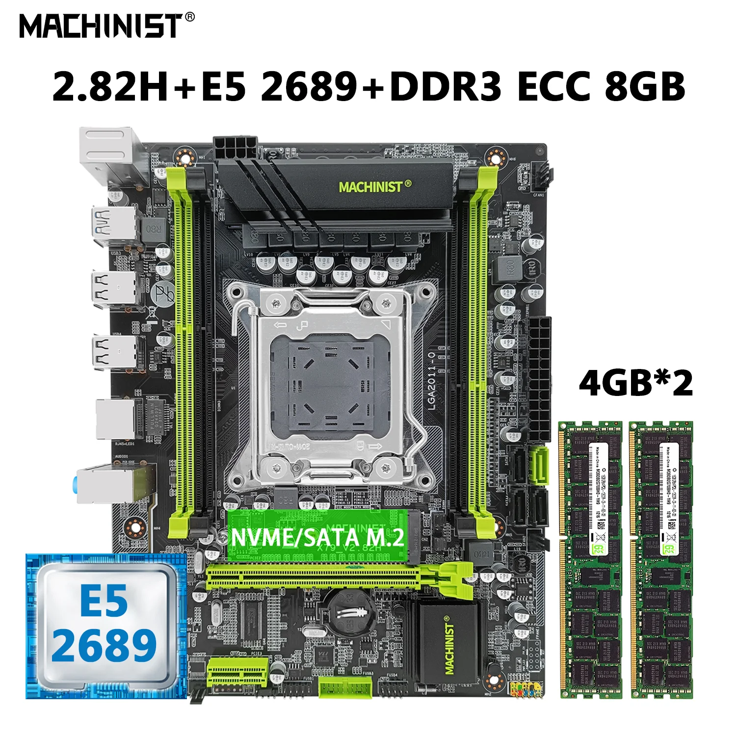 MACHINIST-X79-2-82H-Motherboard-Set-LGA-2011-Kit-Xeon-E5-2689-Processor ...