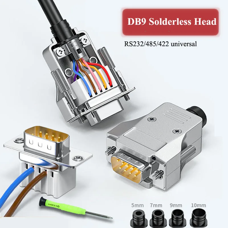 Mini-DB9-Solderless-Joint-9Pin-Male-Female-Connector-Upgraded-RS232 ...