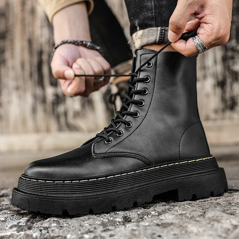 Botas-de-trabajo-con-cordones-para-hombre-botas-de-combate-con ...