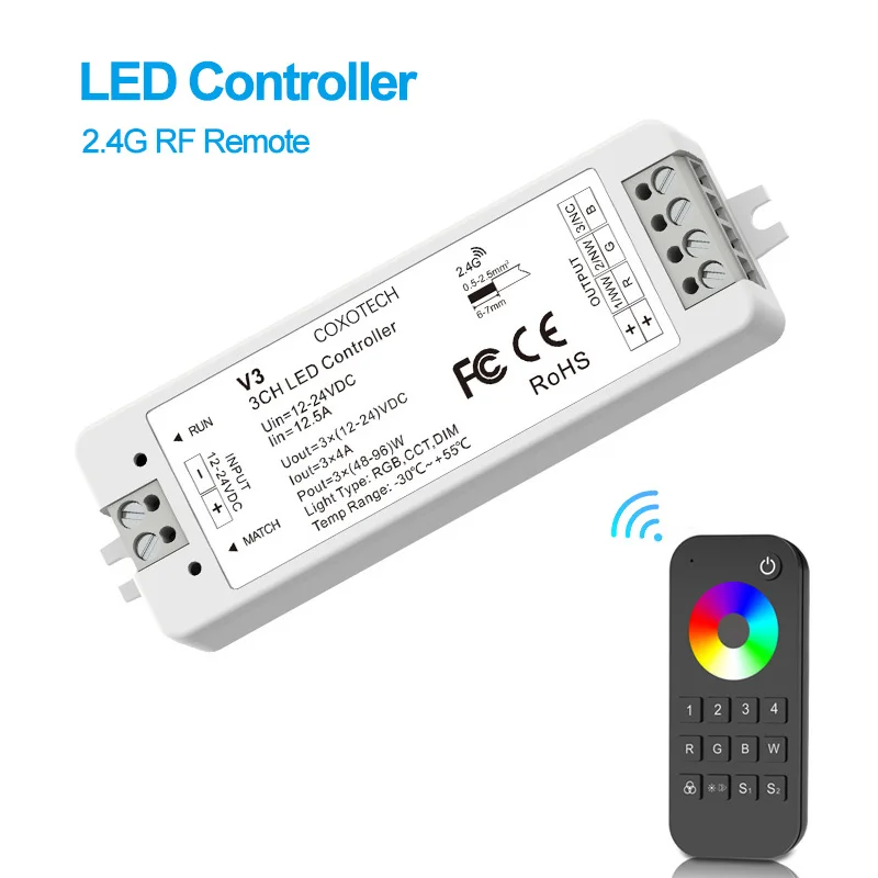 2-4G-Wireless-LED-Controller-RF-Remote-Control-CCT-RGB-RGBW-LED-Strip ...