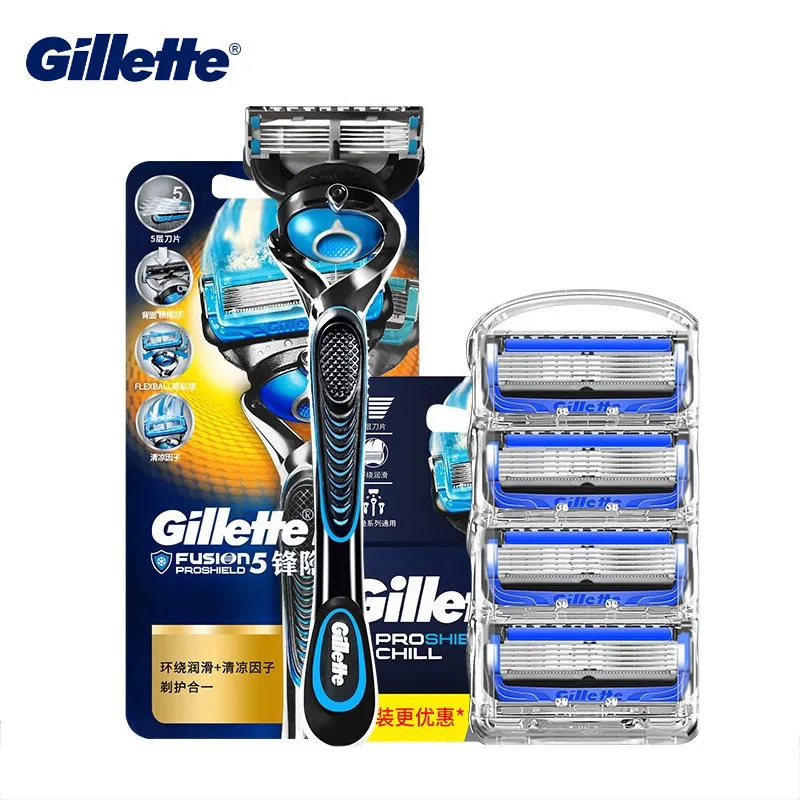 Gillette-Fusion-5-ProShield-Chill-Razor-for-Men-Face-Cooling-Shaving ...