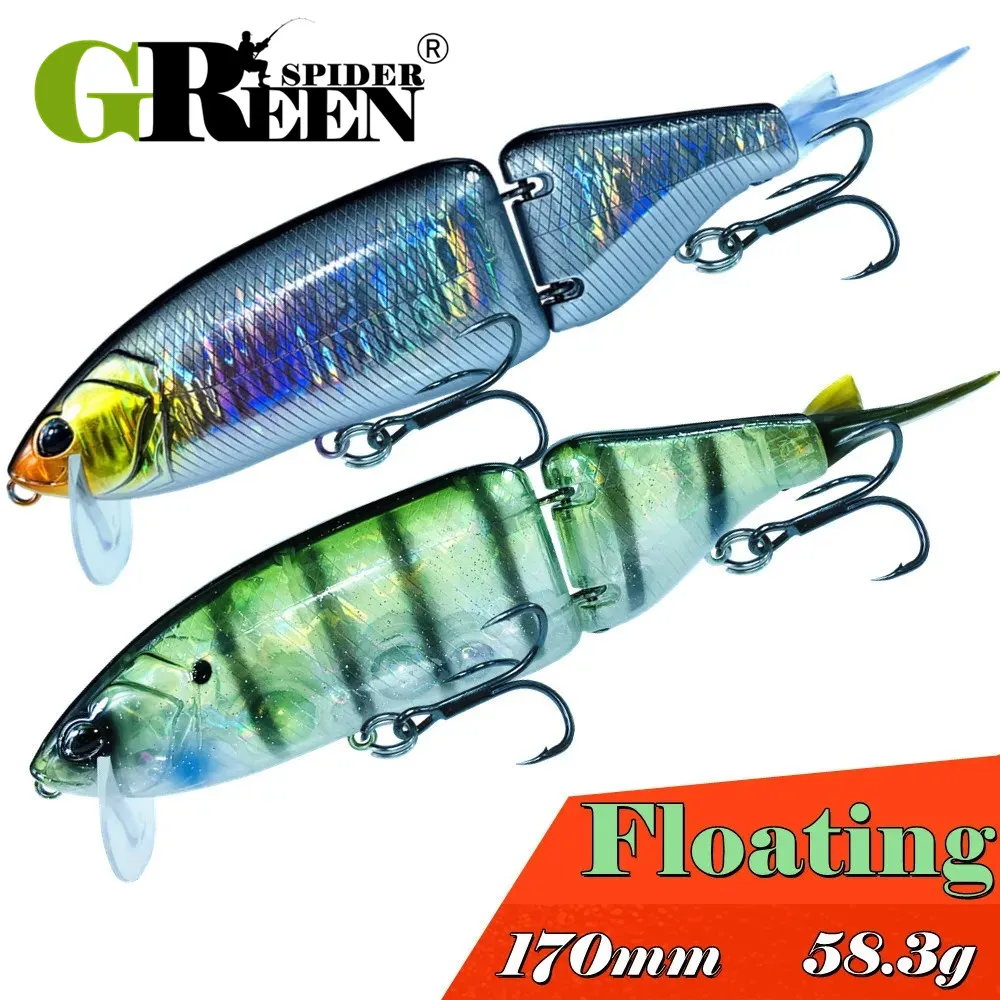 GREENSPIDER-Hard-Bait-Plastic-Jointed-Minnow-Joint-Hunter-Soft-Tail ...