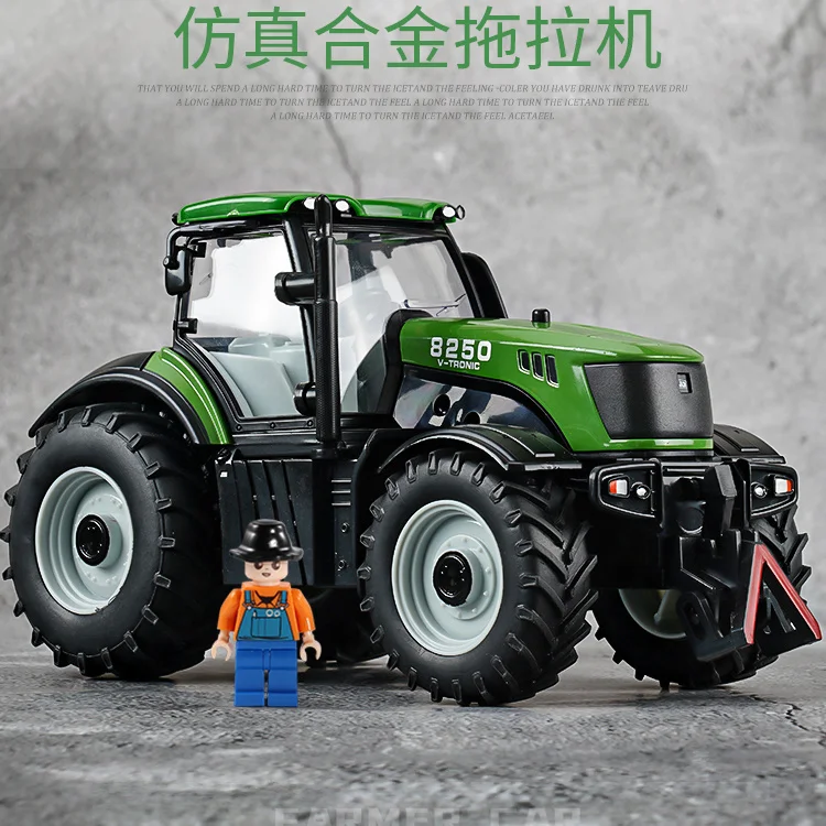 Alloy Engineering Vehicle Tractor Toy Model Plastic Tractor Model Boy ...