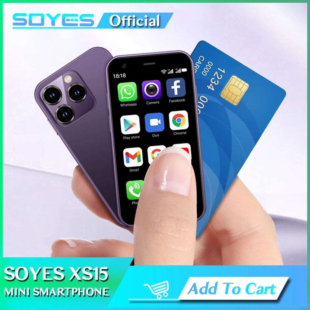 SOYES XS15 Ultra-thin 3.0" Small Phone 2GB RAM 16GB ROM Android8.1 Dual SIM Standby With Play ...
