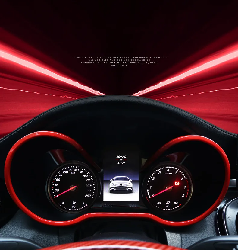 Car Interior Parts Refit Dashboard Display Border Decorative Cover ...