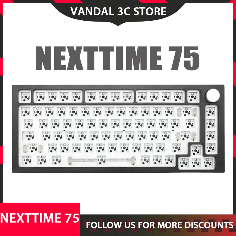 Nexttime-X75-75-Gasket-Mechanical-Keyboard-Kit-Tri-Mode-Hot-Swap-Rgb ...