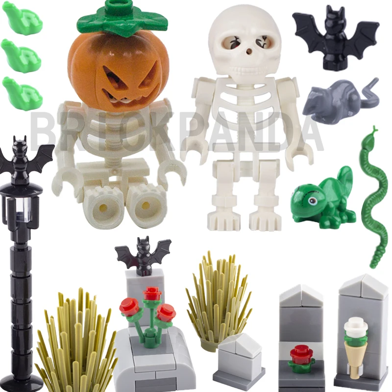 Halloween Pumpkin Figures Skeleton Soldier Building Blocks Skull ...