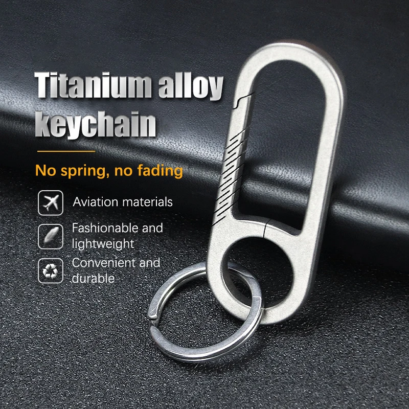 1PCS-Titanium-Alloy-Buckle-Keychain-Two-way-Titanium-Buckles-Camping ...