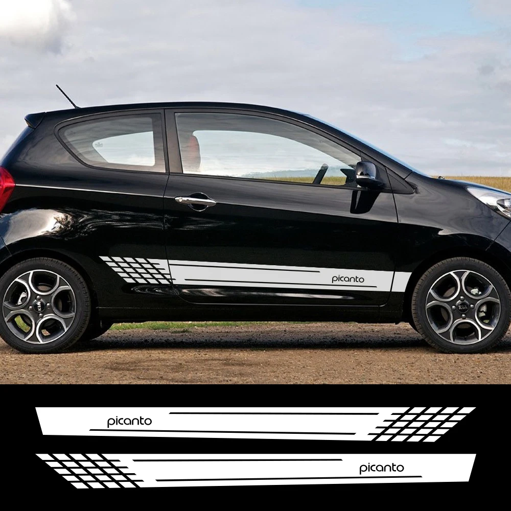 2PCS-Car-Door-Side-Skirt-Stripes-Stickers-For-Kia-Picanto-GT-2020-Auto ...