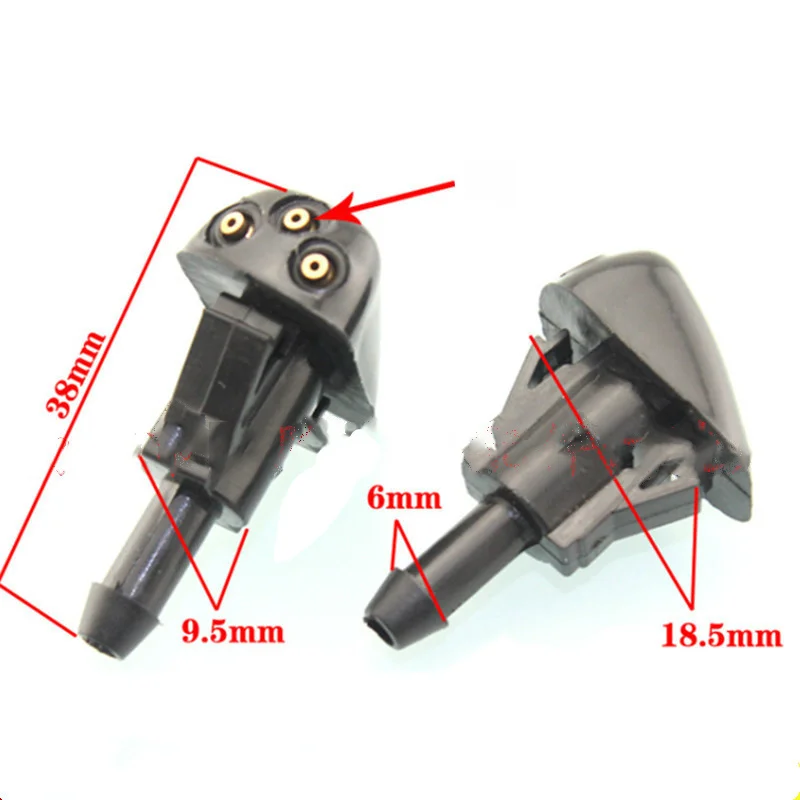 2 Pcs/Set Car Front Windshield Wiper Nozzle Washer Spray Nozzle for ...