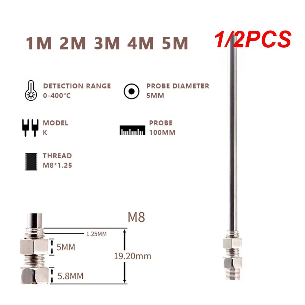 1-2PCS-PT100-type-2m-metal-braided-cable-30mm-probe-head-RTD ...
