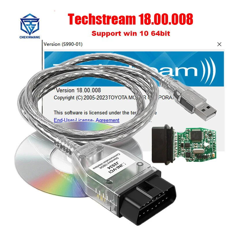 MINI-VCI-TIS-Techstream-V18-00-008-Mini-vci-FTDI-FT232RL-Chip-J2534 ...