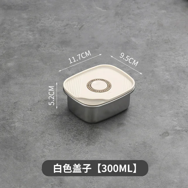 1PC Japanese-style stainless steel crisper sealed lunch box with lid ...