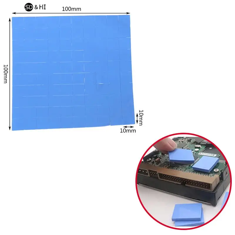 100Pcs-Thermal-Pad-GPU-CPU-Heatsink-Cooling-Conductive-Silicone-Pad-10 ...