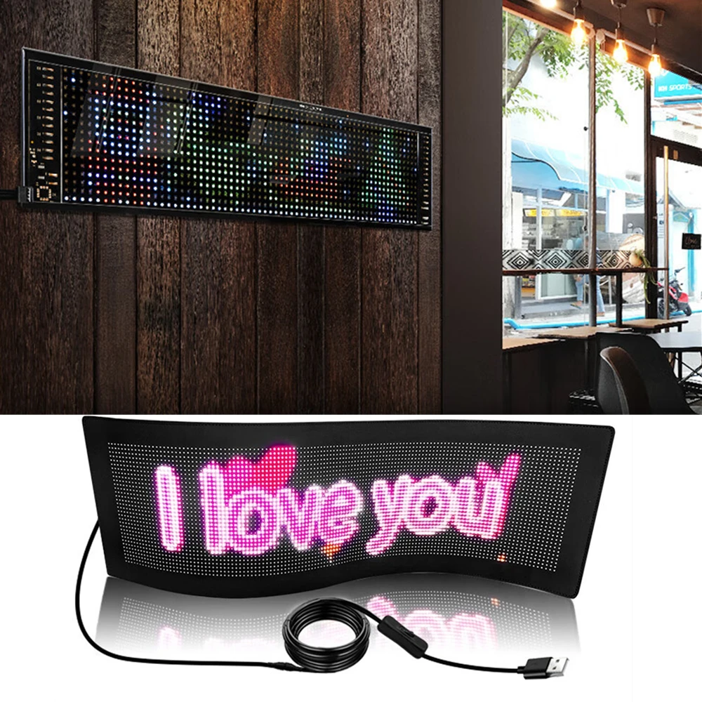 RGB-LED-Panel-Screen-LED-Neon-Sign-Tape-Pixels-Digital-Flexible ...