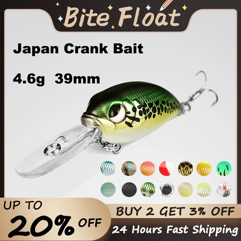 5pcs-4-6g-39mm-Japan-Fishing-Lure-Crankbaits-Micro-Hard-Pesca-Perch ...