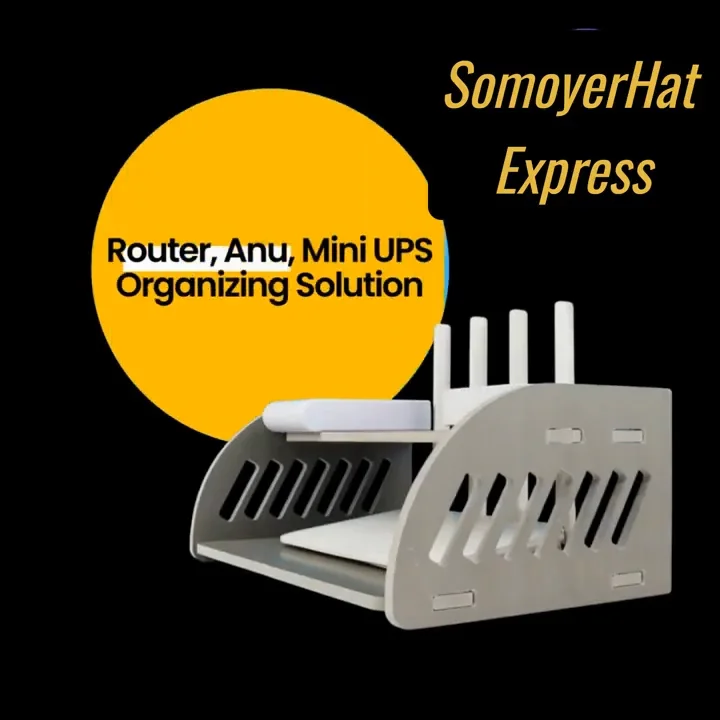 New Wifi Router Stand Double Layer Wall Mounted Home decorator PVC ...