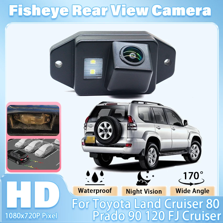 HD CCD 1080P Car Rear Camera For Toyota Land Cruiser 80 Prado 90 120 FJ ...