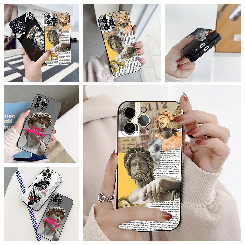 Funda-de-tel-fono-DIY-con-estatua-de-David-cubierta-de-dise-o-de ...
