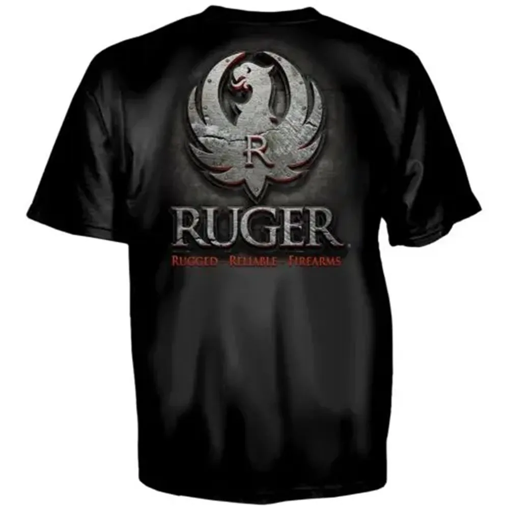 RUGER FIREARMS METAL T shirt Men STURM RUGER & CO American Heather Gray ...