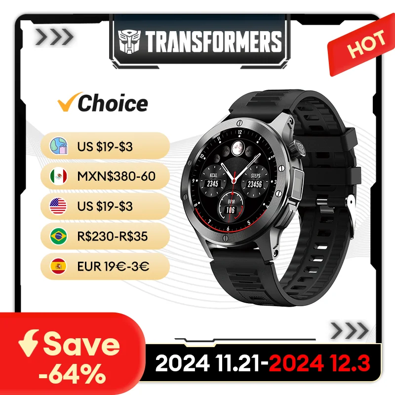 Genuine-Transformers-TF-H09-Smart-Watch-Big-Touch-Screen-Message ...