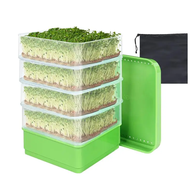 Tray-Sprouter-Sprouting-Kit-Bean-Growth-Germination-Trays-Wheatgrass ...