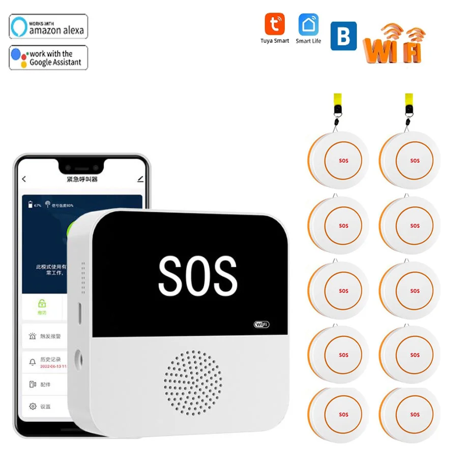 Tuya-bot-o-de-p-nico-sem-fio-cuidador-wi-fi-pager-para-pacientes-idosos ...